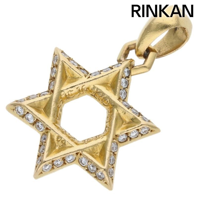 クロムハーツ 22K STAR OF DAVID PENDANT P/D/スターオブダビデペンダント PAVEダイヤ/ゴールドネックレストップ メンズ - メルカリ