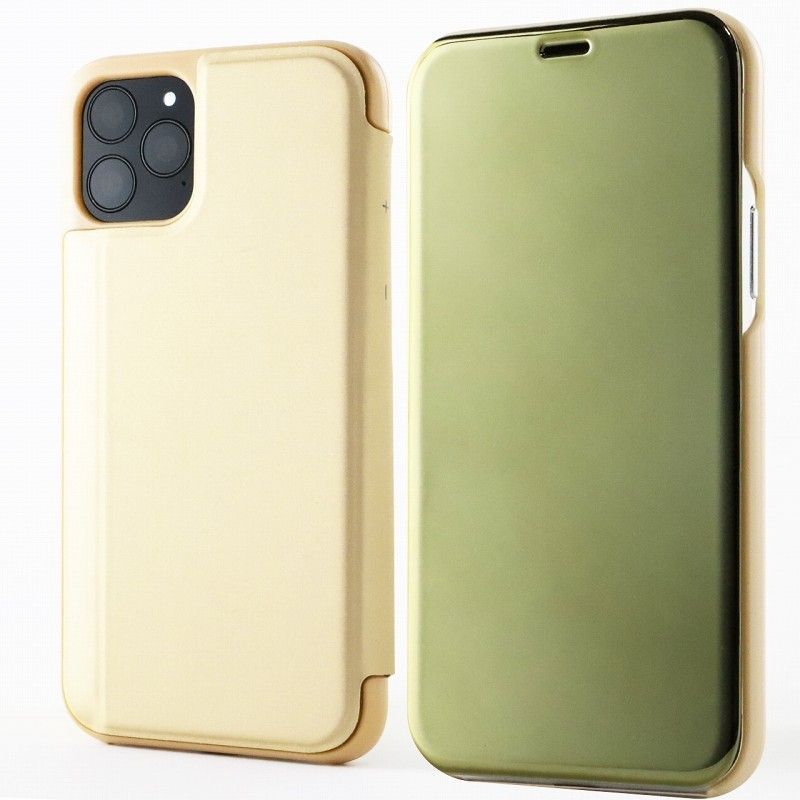 iPhone11 Pro ケース 手帳 アイフォン11プロ ミラー光沢 ハイブリット 手帳 ケース 【Color】 ゴールド - メルカリ