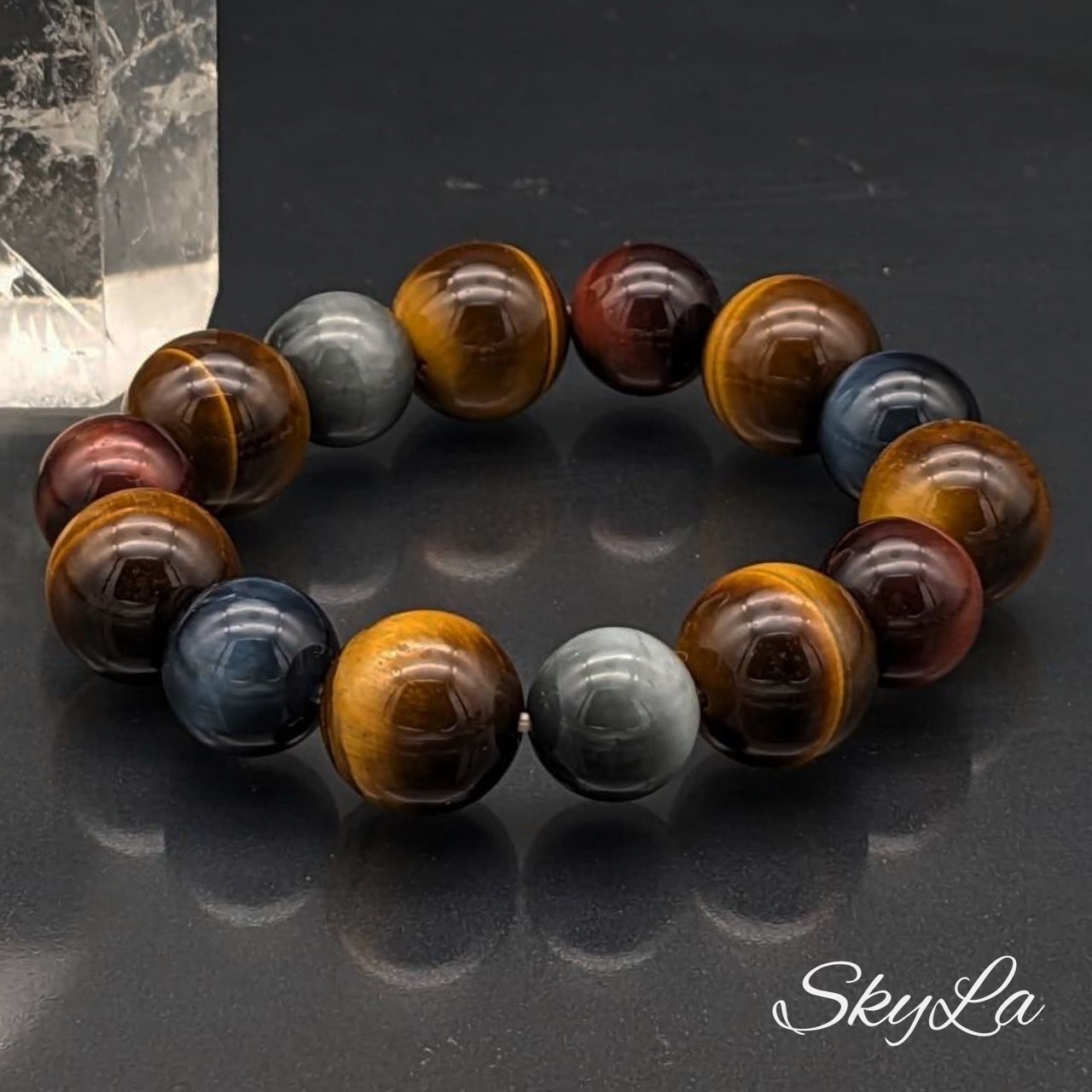 大粒★4色タイガーアイ★開運パワーストーンブレスレット - SkyLa Stone - メルカリ