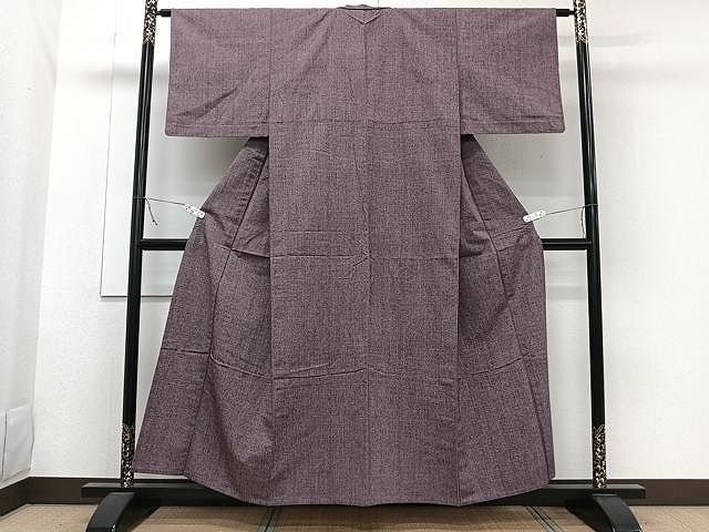 平和屋着物▽上質な紬 単衣 霞文 正絹 逸品 CAAV9413ze