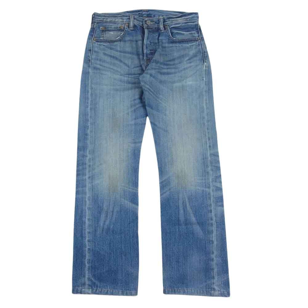 Levi's リーバイス 00501-1487 501 ボタンフライ オーセンティック ヴィンテージ ユーズド加工 デニム パンツ インディゴ ...