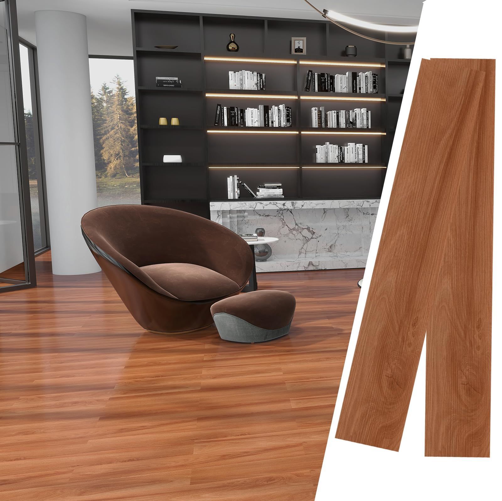 新品 WOWQ フロアタイル 木目 厚手2mm フロアタイル 置くだけ 木目 貼るだけ フローリングマット フロアシート タイル tile木目 ...