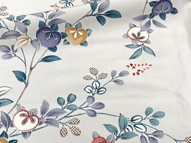 平和屋着物□上質な色無地 舞花地紋 卵色 正絹 逸品 AAAY3667mf