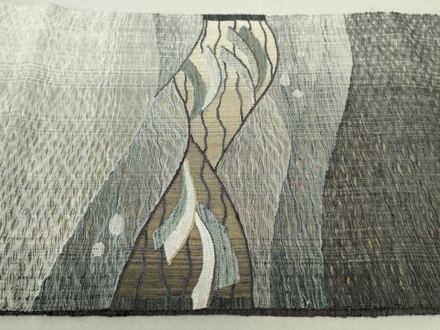 平和屋着物▽太鼓柄袋帯　スリーシーズン　春夏秋　すくい織　立波文　正絹　逸品　DAAT0342ob 平和屋着物▽太鼓柄袋帯 スリーシーズン 春夏秋 すくい織 立波文 正絹