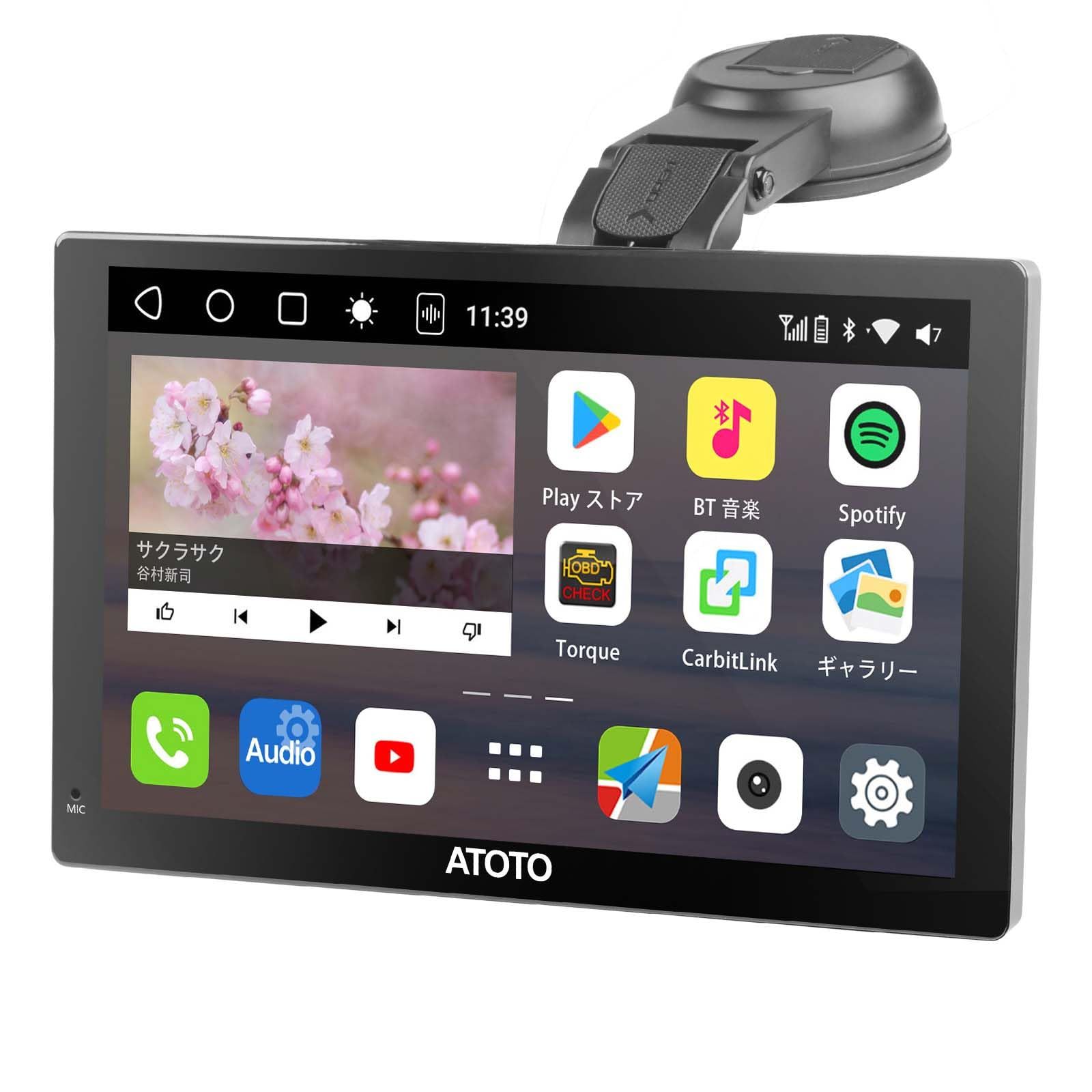 【即納】ATOTO P9 9インチ QLED ポータブルカーステレオ、2+32GB ワイヤレスCarPlay＆Android Auto、Wi ...