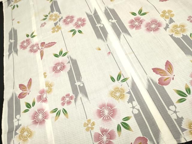 平和屋着物∴夏物 綿紅梅 浴衣 向日葵 綿 逸品 CAAW5061dy