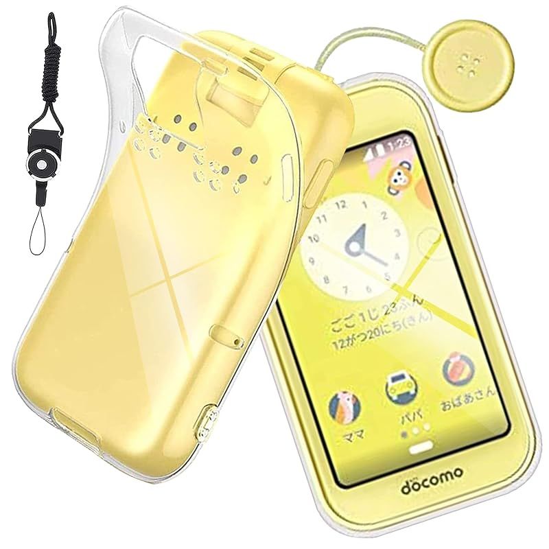 houge AQUOS キッズケータイSH-03M 用の ケース クリア カバー 高透過率 耐衝撃 薄型 軽量型 黄ばみ防止 指紋防止 TPU素材を採用して AQUOS キッズケータイSH ...