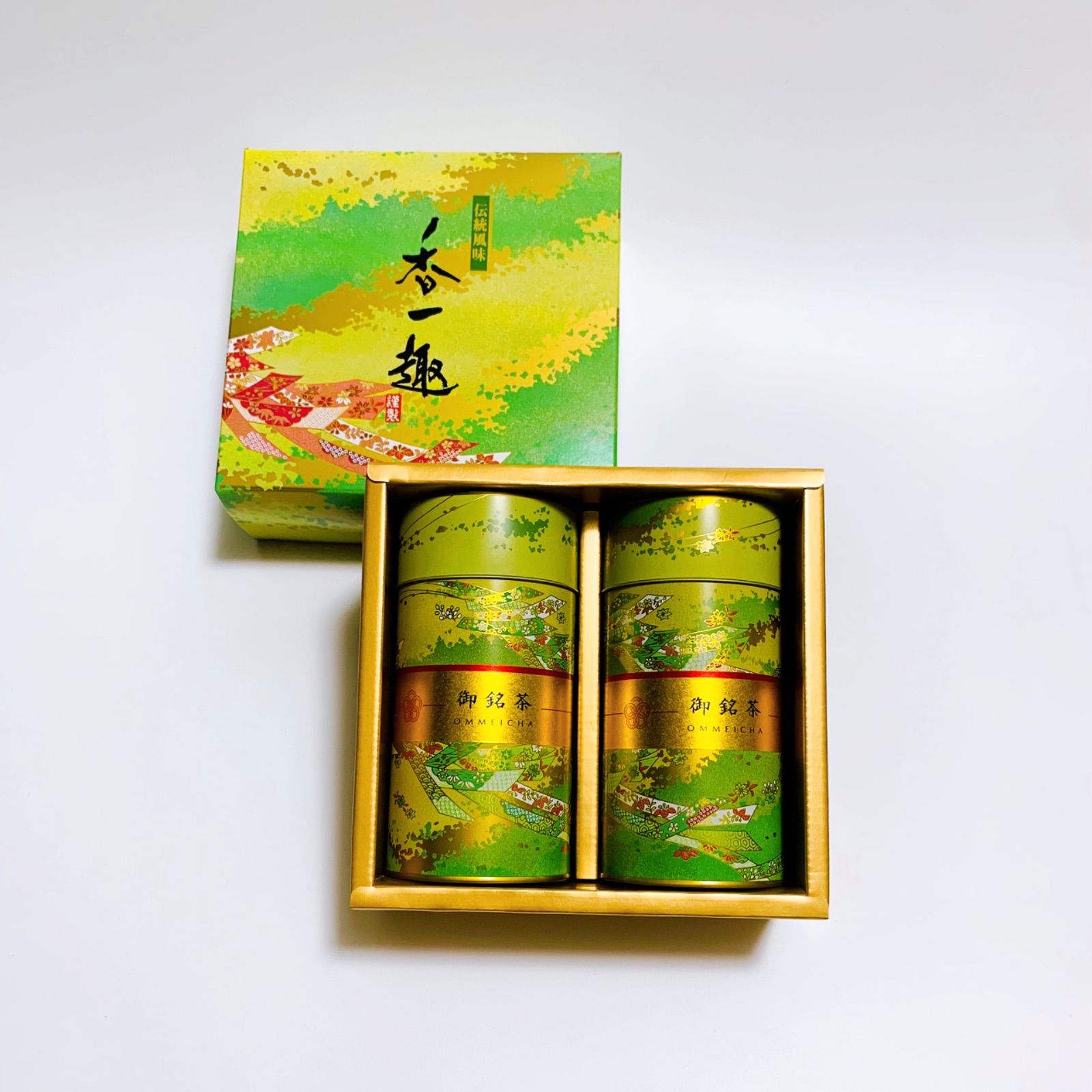 日本茶 ギフトボックス 缶入 2本 合計400g 茶葉 歳暮 中元 贈り物 - メルカリ