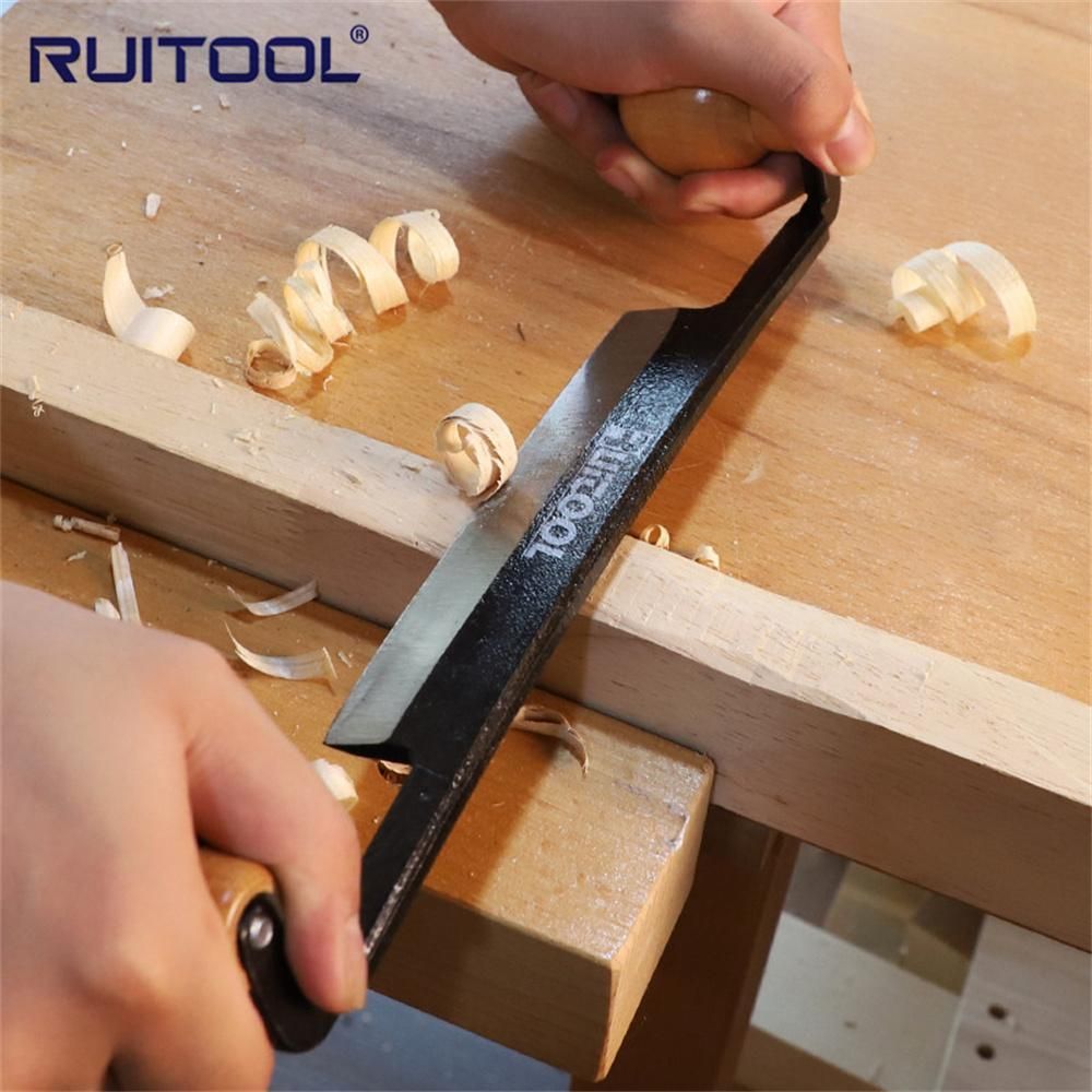 RUITOOL デュアルハンドル木工ドローナイフ - 効率的な平滑加工＆スクレーピング用6mm炭素鋼ブレード、理想的なホームインプルーブメント ...