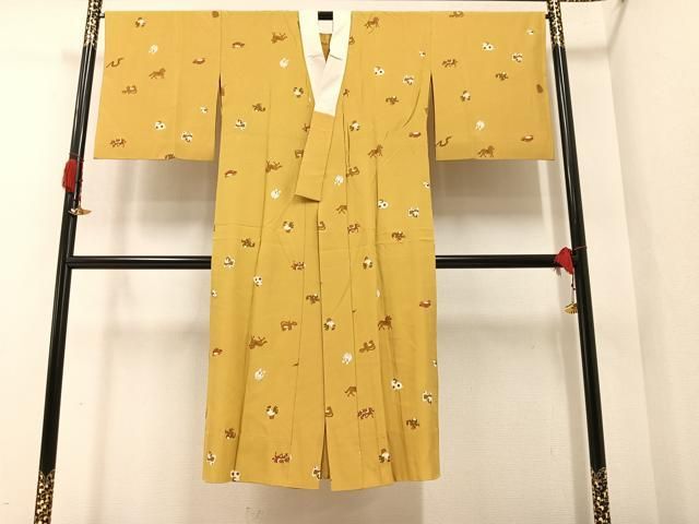 平和屋着物○長襦袢 無双仕立て 十二支 金彩 正絹 逸品 AAAX4166ph