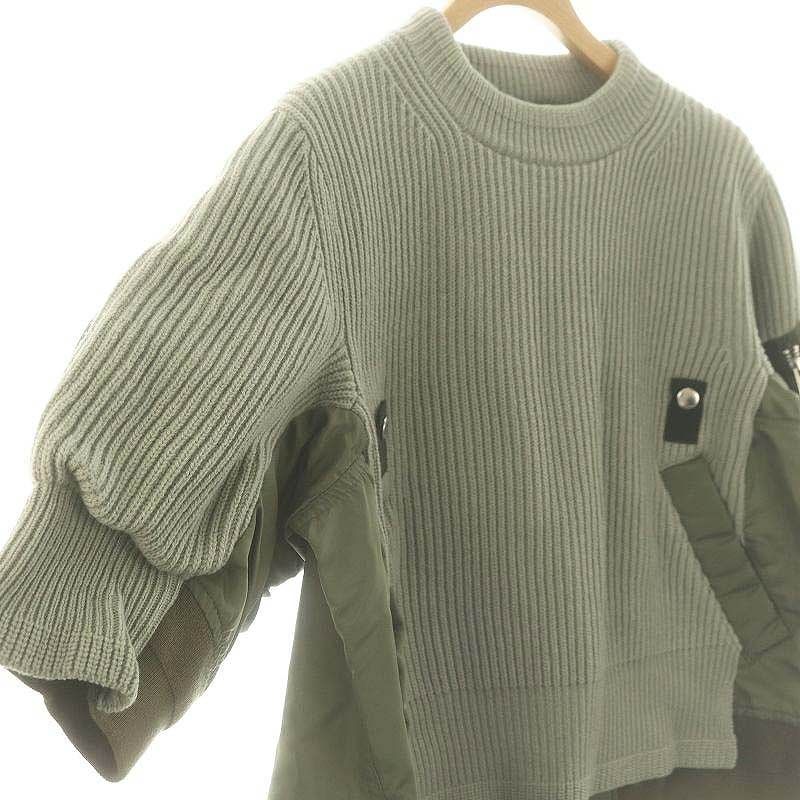 サカイ sacai 22-06365 Nylon Twill × Knit Pullover プル サカイ sacai 22-06365 Nylon Twill × Knit Pullover プル