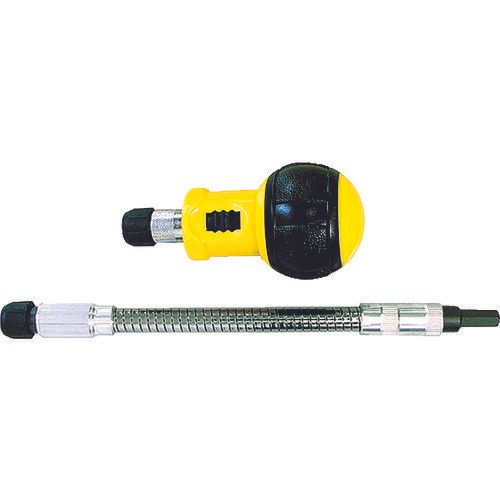 【新品・7営業日以内発送】新亀製作所 サンフラッグ 193-FB ラチェット式ドライバー フレキビット付ラチェットドライバー 刃先両頭＋No．1－4．5、＋No．2－6 SUNFLAG フレキ ...