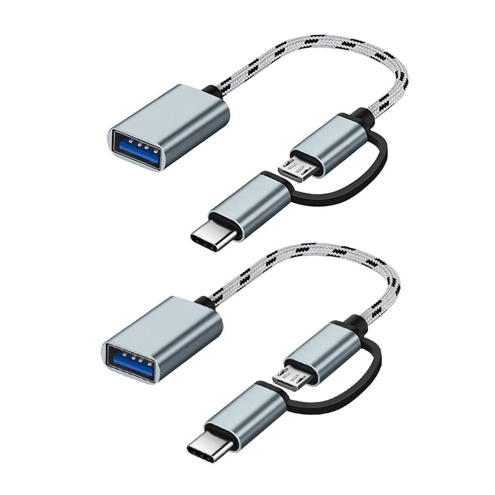 【数量限定】「二個入り」USB アダプター CからUSB マイクロからUSB 3.0 OTGケーブル Samsung USB Galaxy ...