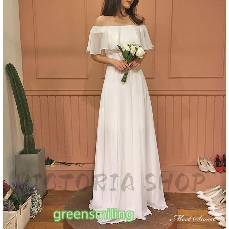 ウェディングドレス ロングドレス スレンダードレス チュール 長袖