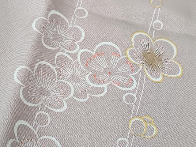 平和屋本店□極上 人間国宝 福田喜三郎 道行コート 刺繍 槍梅 虹色地