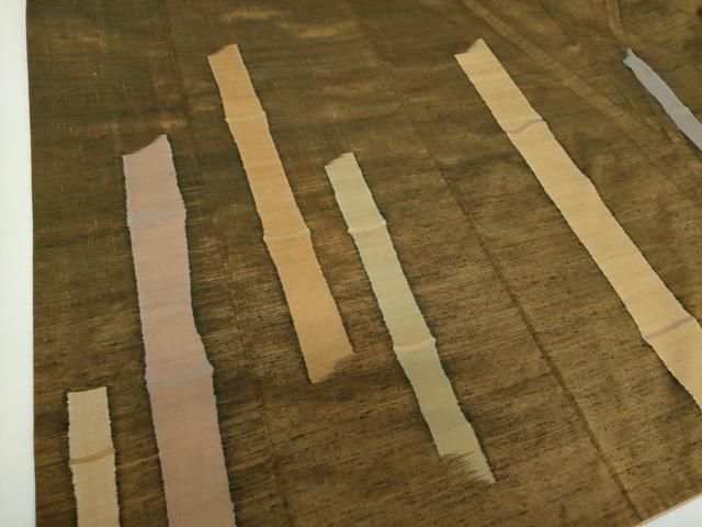 平和屋着物○能州紬 絲藝苑 上島洋山 訪問着 竹節 ます