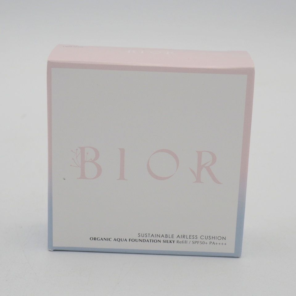 BIOR リキッドパウダーエアレスクッション オーガニックアクア美容液ファンデーションSL (シルキー&クリア) ライト 001S レフィル&パフ 13g - メルカリ