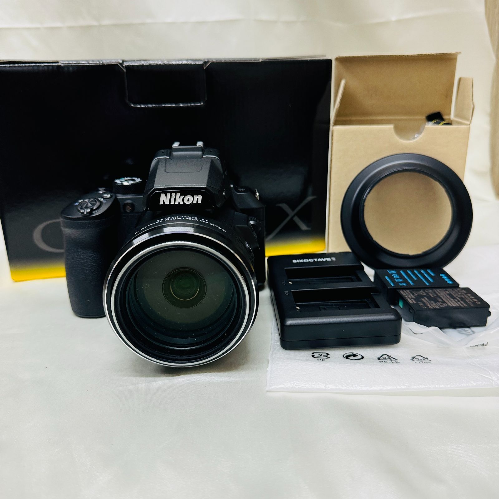 S【稼働品】Nikon ニコン COOLPIX P950 コンパクトデジタルカメラ デジタル一眼レフカメラ 付属品付き 追加バッテリー 24 ...