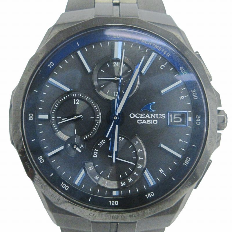 カシオ CASIO オシアナス OCEANUS マンタ 腕時計 アナログ デイト タフソーラー 電波 モバイルリンク OCW-S5000B ...