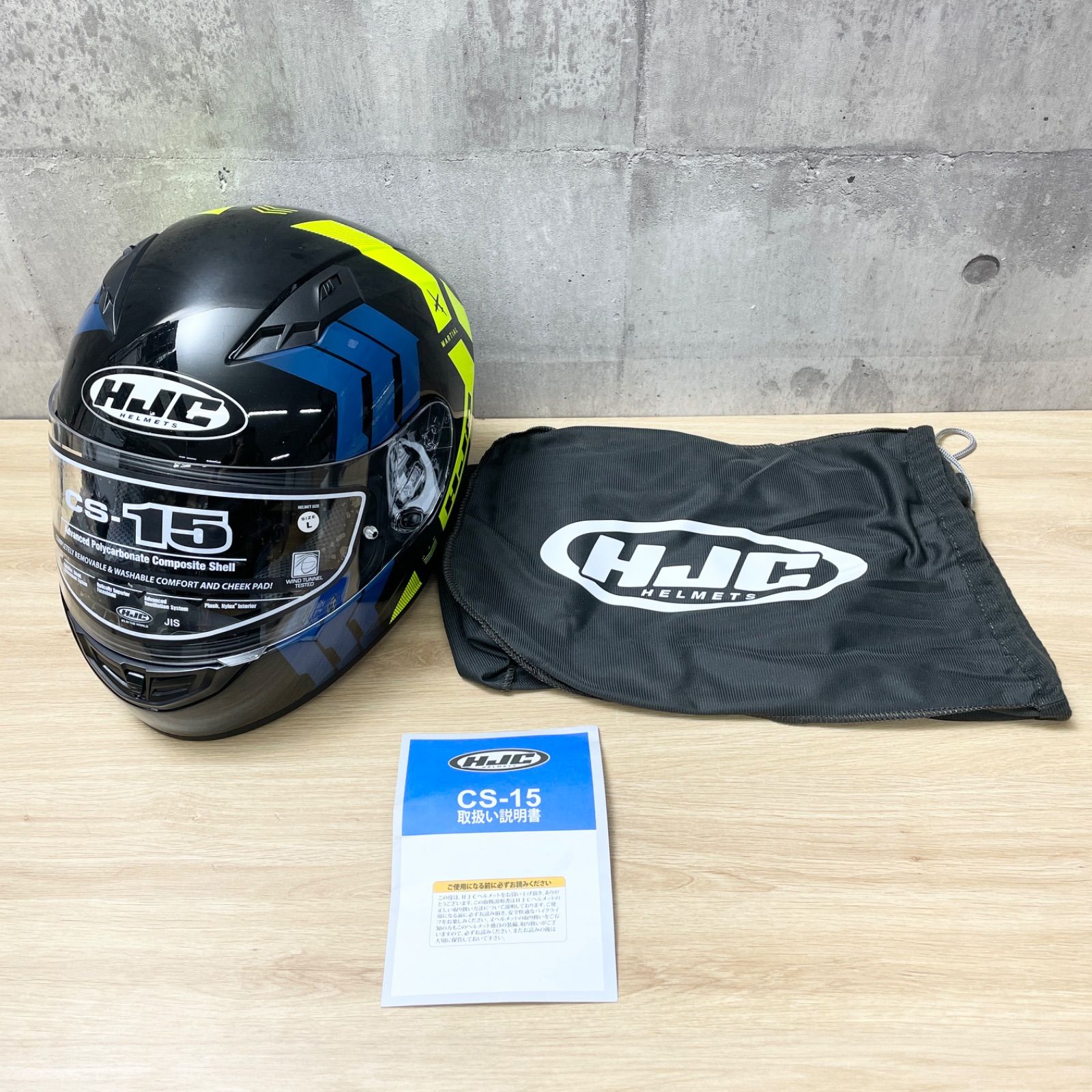 未使用品 HJC フルフェイスバイクヘルメット RS TAICHI CS-15 Lサイズ BLACK/BLUE/YELLOW - 買取いちばんドットコム - メルカリ