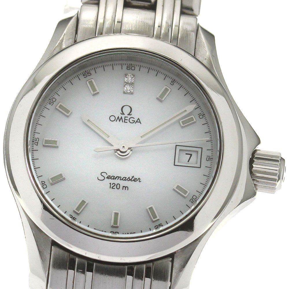 オメガ OMEGA 2581.64 シーマスター120M 2Pダイヤ クォーツ レディース_849336 - メルカリ