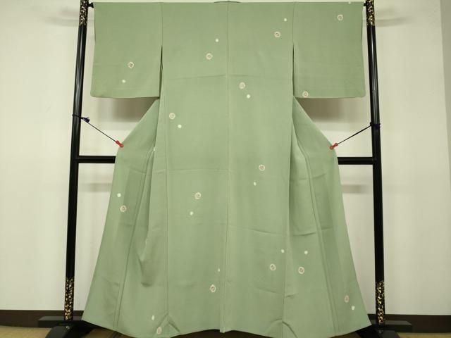 平和屋着物▽小紋 単衣 格子柄 CAAV3710dy