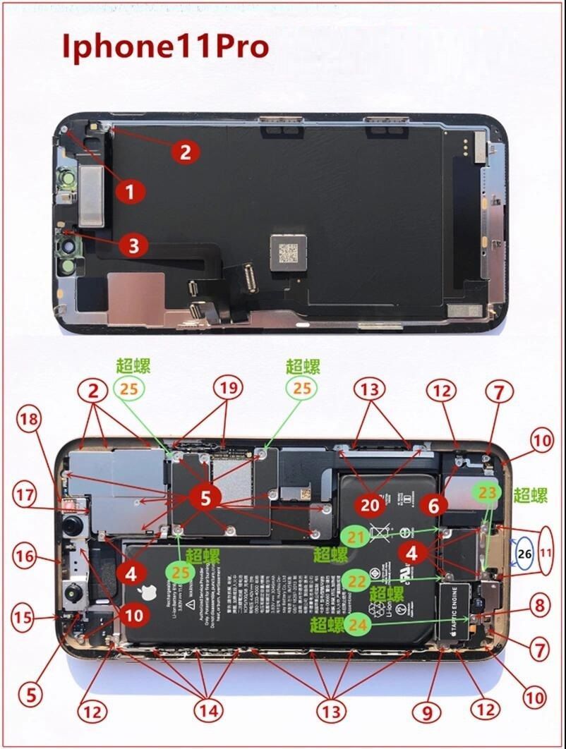 iPhone 11pro ネジ フルセット 交換部品 星形 ボトム ネジ 修理 分解 紛失予備用 互換品 k10000054 - メルカリ