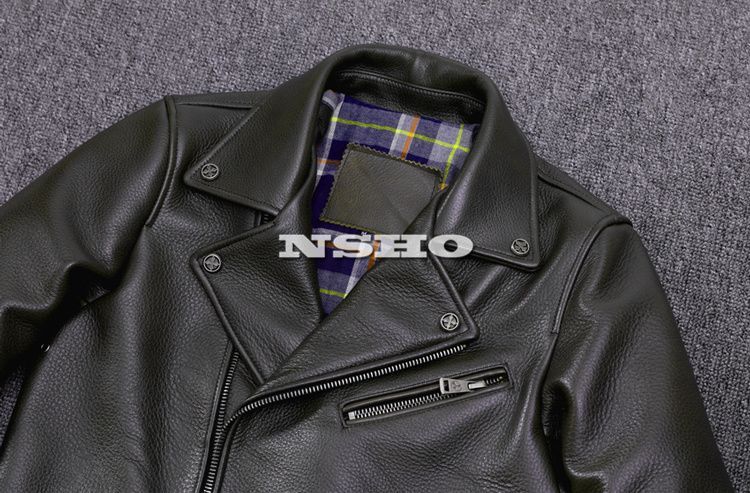 上質革ジャン メンズ カウハイド 牛革 1.5mm UKスタイル ダブル