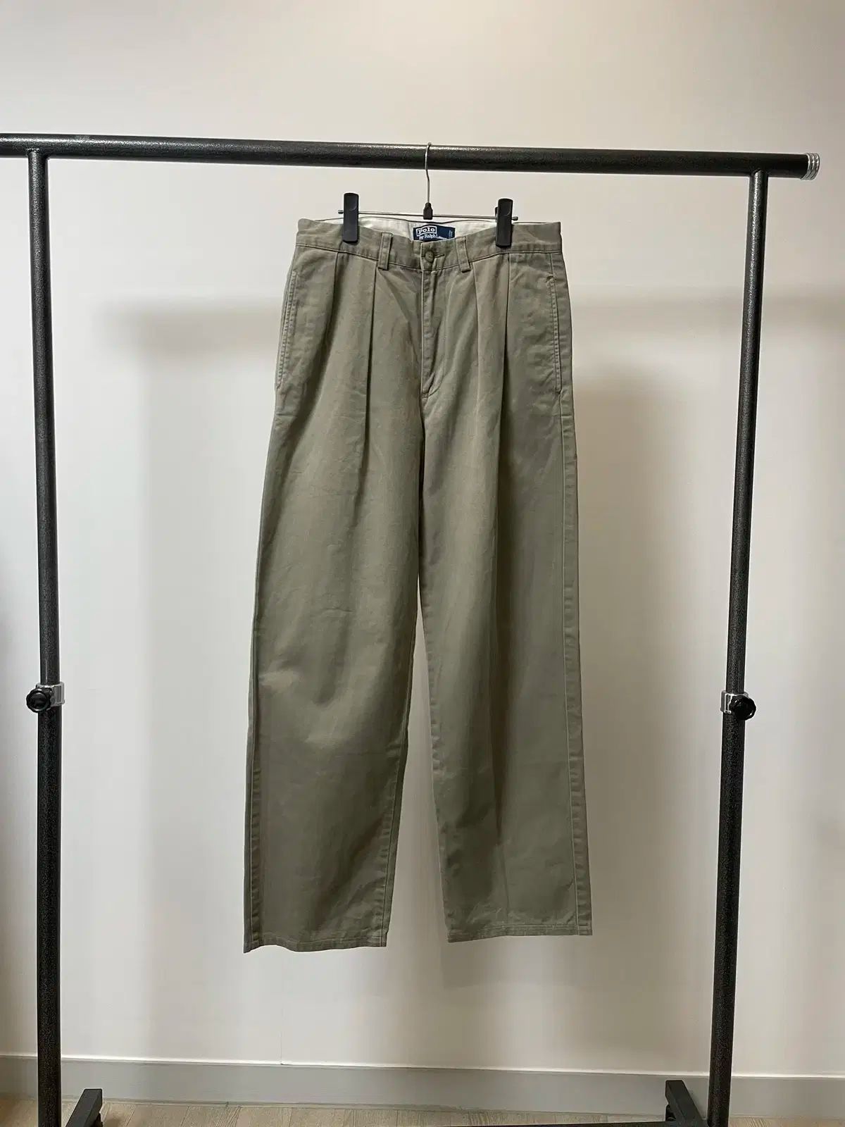 30 ） 00s 90s ポロ Ralph Lauren(ラルフローレン) アンドリュー プリーツ チノ パンツ - メルカリ