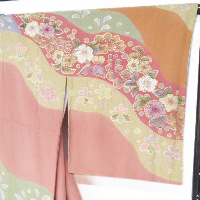 平和屋着物○皇室デザイナー 中村乃武夫 訪問着 吹き寄せ花文 暈し染め