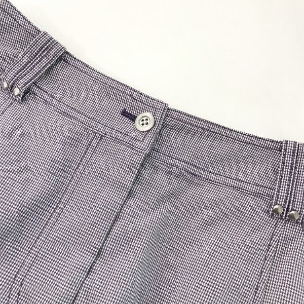 ADABAT アダバット プリーツスカート 千鳥柄 パープル系 36 [240001840861]# - メルカリ