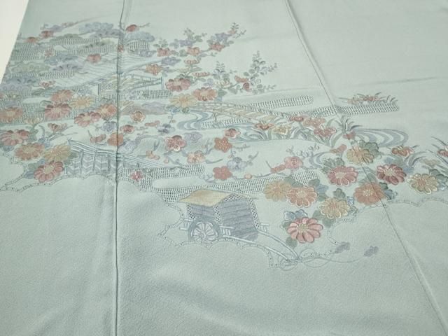 平和屋着物○無地絵羽訪問着 中国三大刺繍 汕頭刺繍 スワトウ