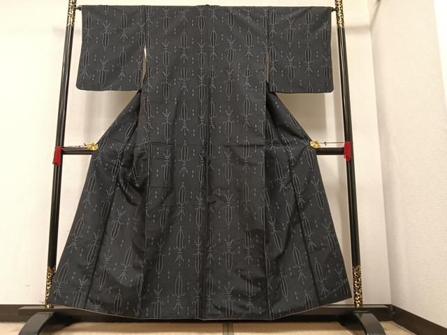 平和屋着物○ぜんまい紬 変わり間道 正絹 逸品 DAAU5622ps