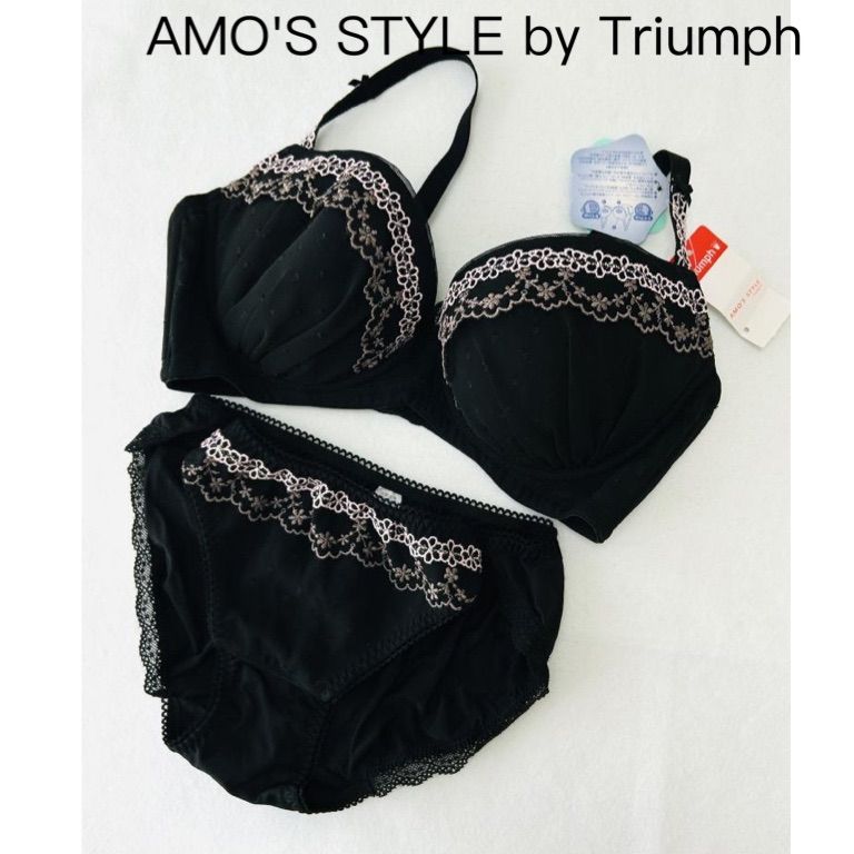【新品】AMO'S STYLE by Triumph アモスタイルバイトリンプ ブラ＆ショーツ E70/M 送料込み 6450508 - メルカリ