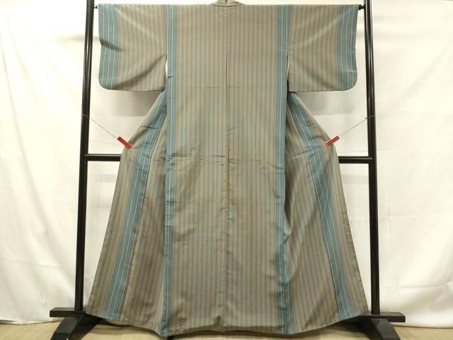 平和屋着物□上質な紬 80亀甲 笹竹文 正絹 逸品 DAAS9765zy