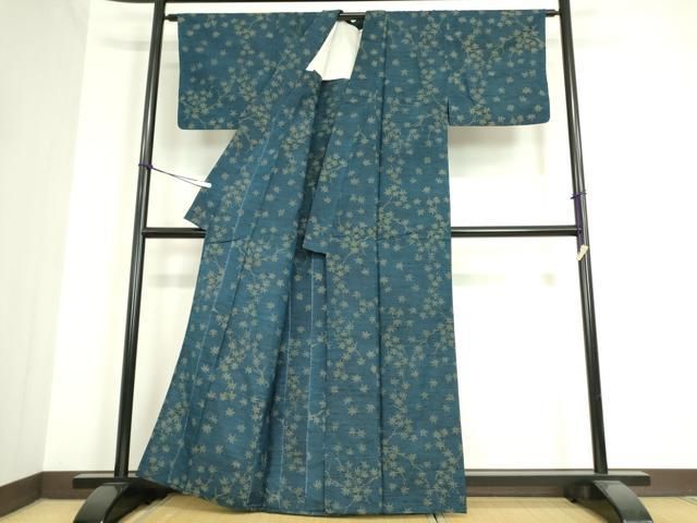 平和屋着物▽上質な紬 単衣 吉祥文 正絹 逸品 CAAV3725dy