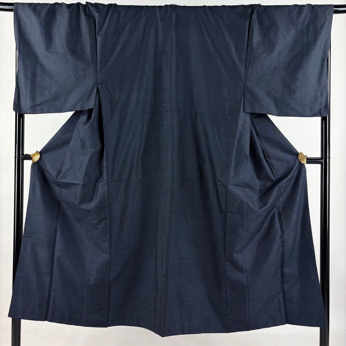 平和屋着物□男性 紬 横段文 正絹 逸品 未使用 AAAY7832ru 平和屋