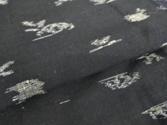 平和屋着物▽久留米絣 単衣 綿 籬文 逸品 DAAQ3615az