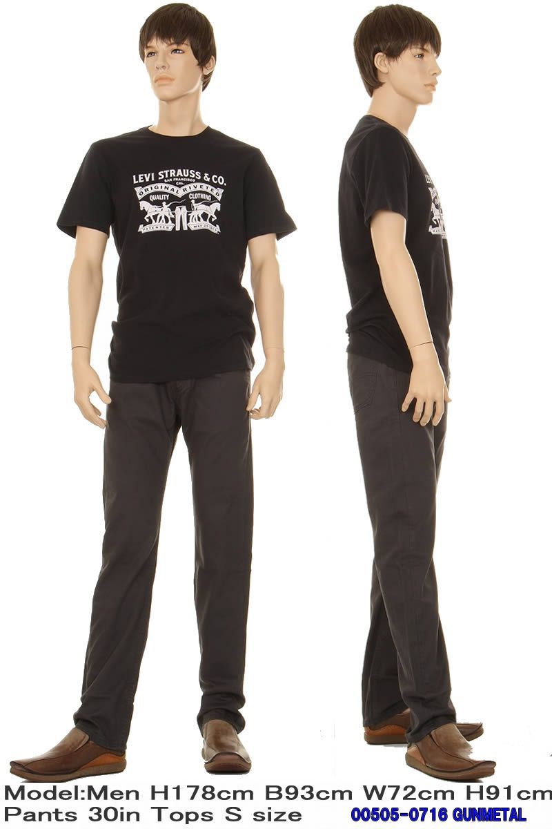 LEVI'S 505 L32 00505-0716_GUNMETAL 00505-0718_KHAKI リーバイス 505 カラーパンツ ...