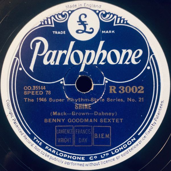 英78RPM/SP Benny Goodman Sextet / The Ben Shine / The World Is Waiting ...