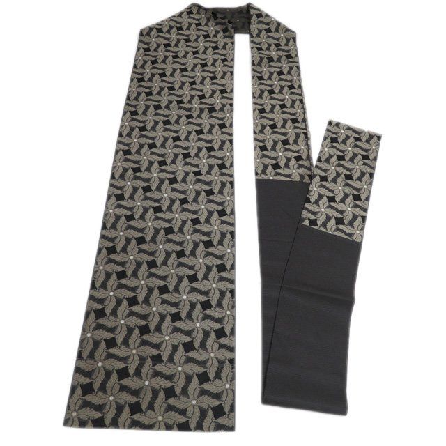 平和屋着物○田中工芸織物 祥園謹製 塩瀬 九寸名古屋帯 雪持ち椿 正絹