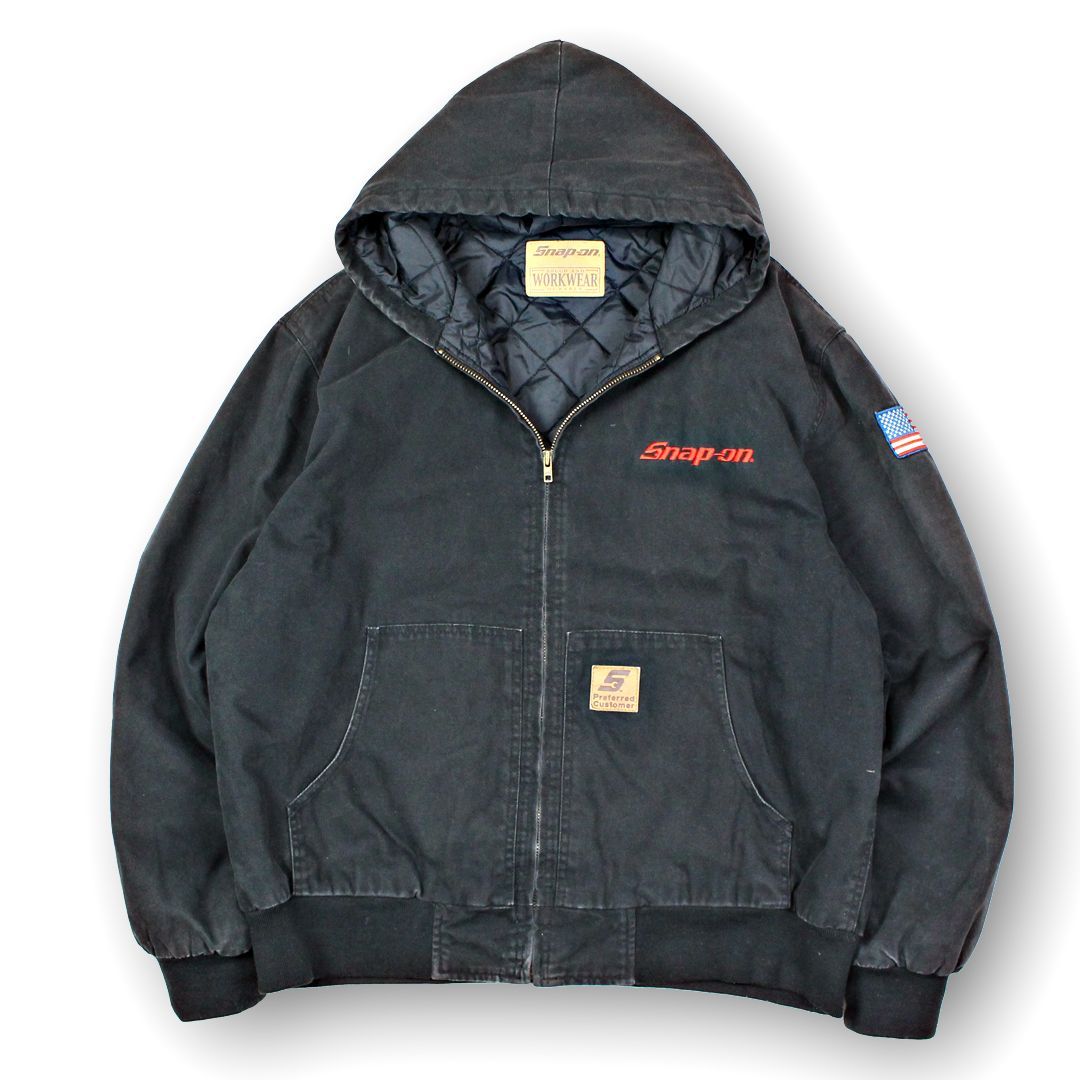 SNAP-ON スナップオン 2007 RA JACKET コットンダック地 アクティブジャケット パーカー 防寒中綿入り XLサイズ ビッグ ...