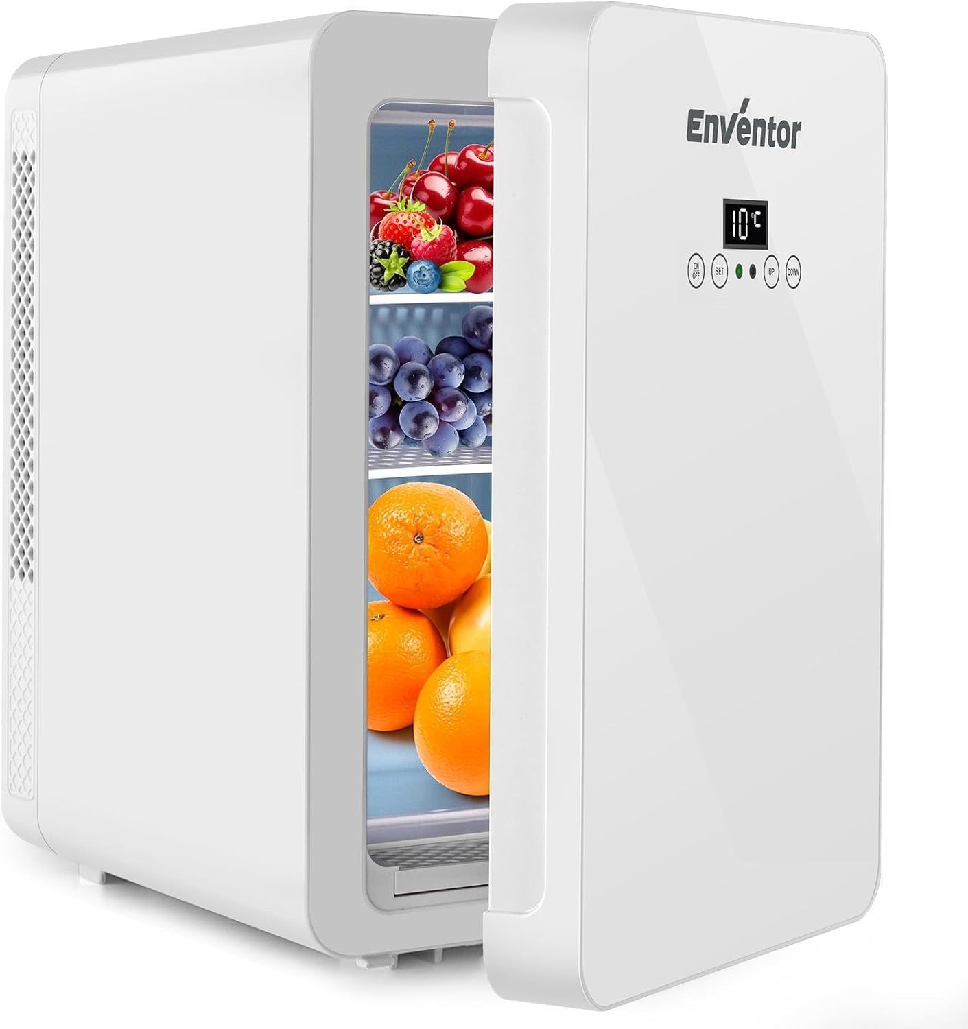 Enventor 冷蔵庫 小型 冷温庫 15L 極静音 LCD温度表示 ワンタッチ操作 PSE認証 温度調節可能 ミニ冷蔵庫 卓上 寝室 省エネ AC/DC給電 冷蔵 保温 一人暮らし ...