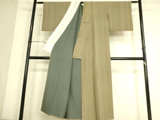 平和屋着物▽上質な小紋 単衣 縞 正絹 逸品 DAAS0441az - メルカリ