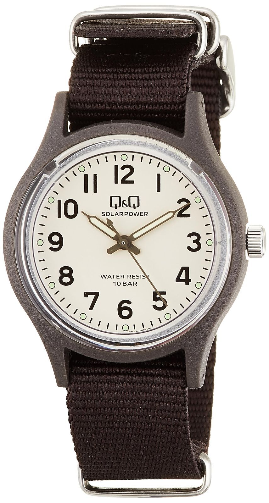 腕時計 キューアンドキュー アナログ ソーラー [シチズンQ&Q] 10気圧防水 ナイロンベルト E05A-005VK レディース ブラウン - メルカリ