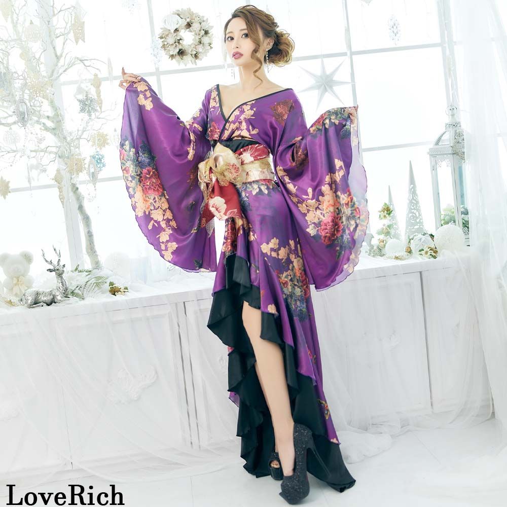 ドレス レディース 春夏秋冬 長袖 ロング丈 着物風ドレス 前 ドレス レディース 春夏秋冬 長袖 ロング丈 着物風ドレス 前