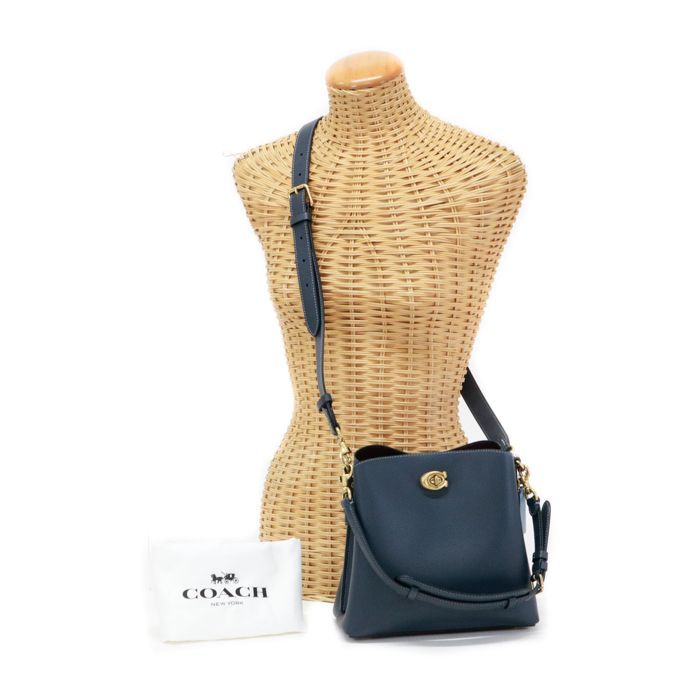コーチ COACH ウィロウ バケット バッグ カラーブロック ポリッシュド ペブル レザー C3766 ハンドバッグ トップハンドルバッグ ...