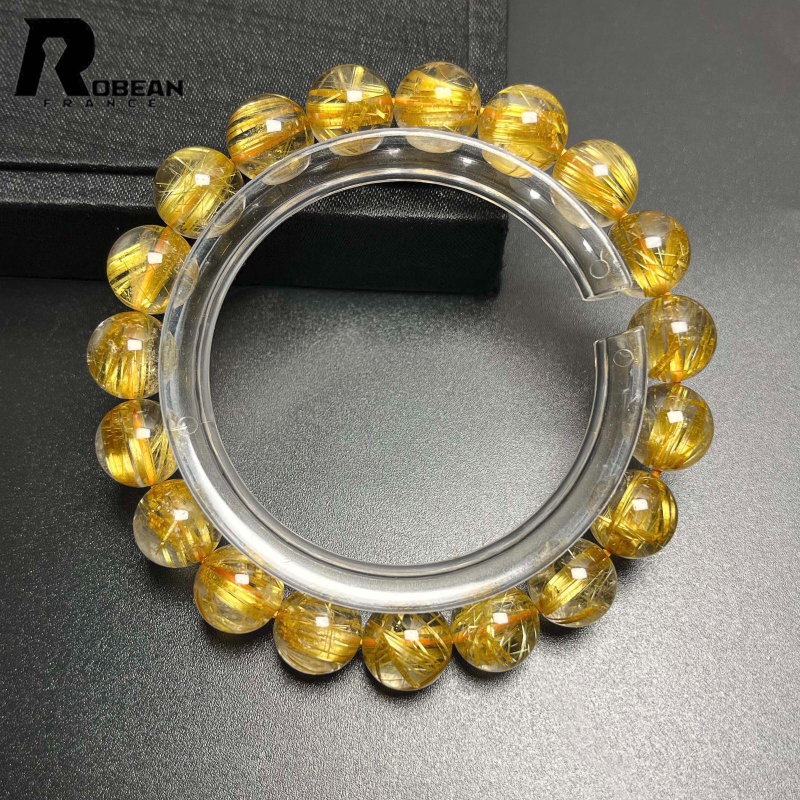 絶賛 EU製 定価49万円★ROBEAN・極!極満針ルチルクォーツ★ブレスレット パワーストーン 天然石 綺麗 金運 お守り プレゼント 10 ...