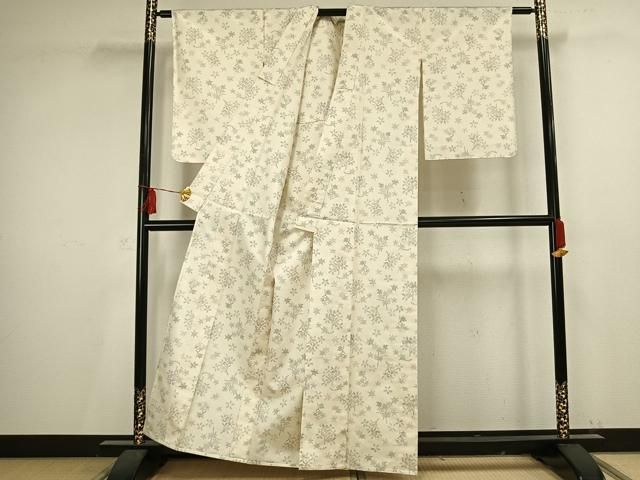 平和屋着物○上質な紬 格子 正絹 逸品 AAAZ7664ph