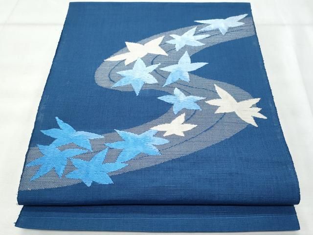 平和屋着物＊夏物 八寸名古屋帯 麻の葉文様 一斤染色 DAAY8269cm 平和